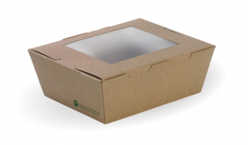 BioPak Lunch Box with Window, Medium, 152x120x64mm, 200 carton [BB-WLB ...