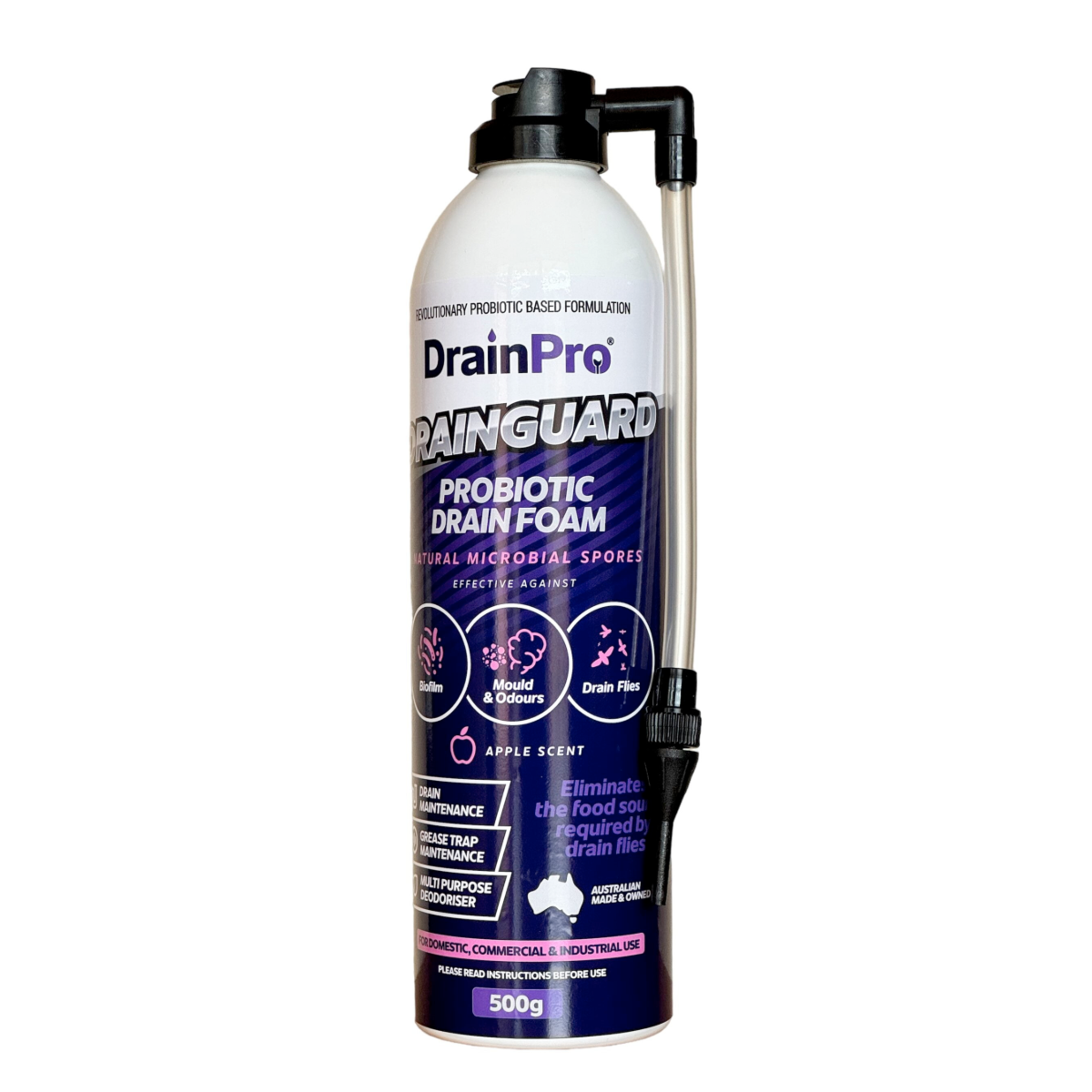 Drain Pro Drainguard, Drain & Fly Cleaner, Aerosol Foam, 500ml – Fletchers Supplies