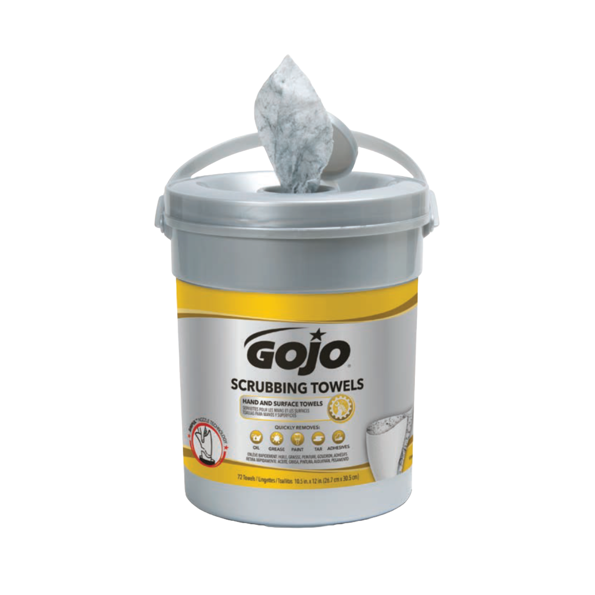 GOJO Scrubbing Towels Tub (72 Wipes) | Heavy Duty Cleaning – Fletchers ...