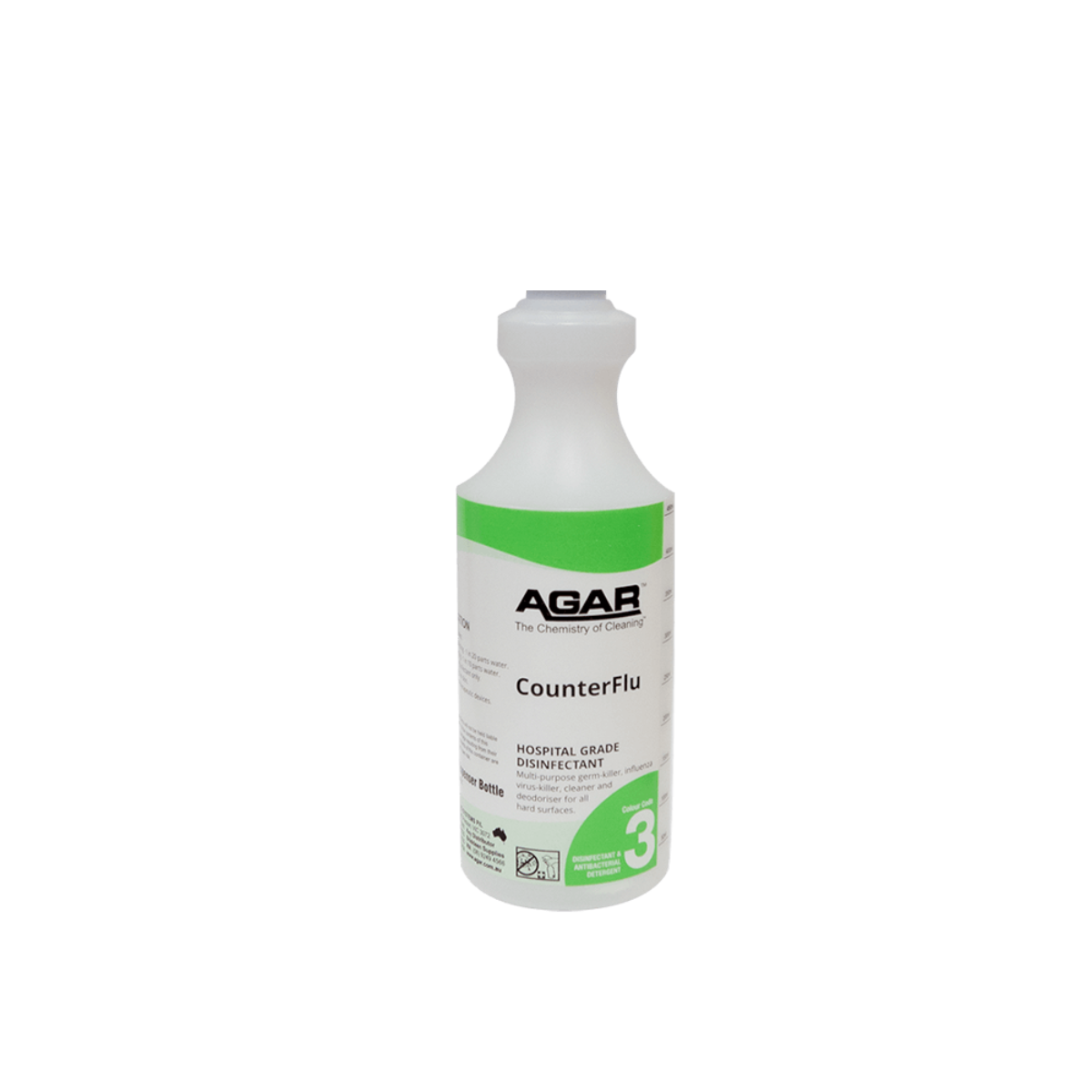 Agar CounterFlu Hospital Disinfectant 500ml (empty) | Kills Germs ...