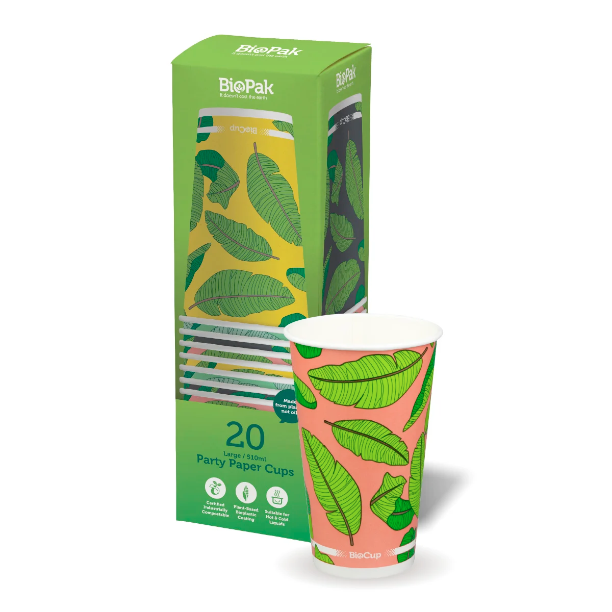 BioPak BioCup, Cold Paper Cup, 440ml, 20 pack [RT-BCC-16-5X20P-P ...
