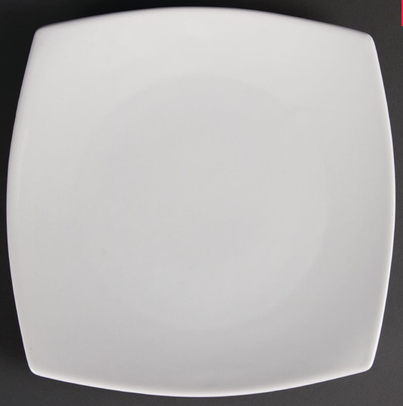 Olympia Whiteware Rounded Square Plate, 240mm , 12 pack [U170] (Order ...