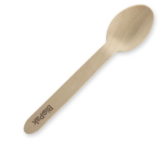 BioPak Wooden Dessert Spoons 160mm | Hospitality Bulk Buy – Fletchers ...