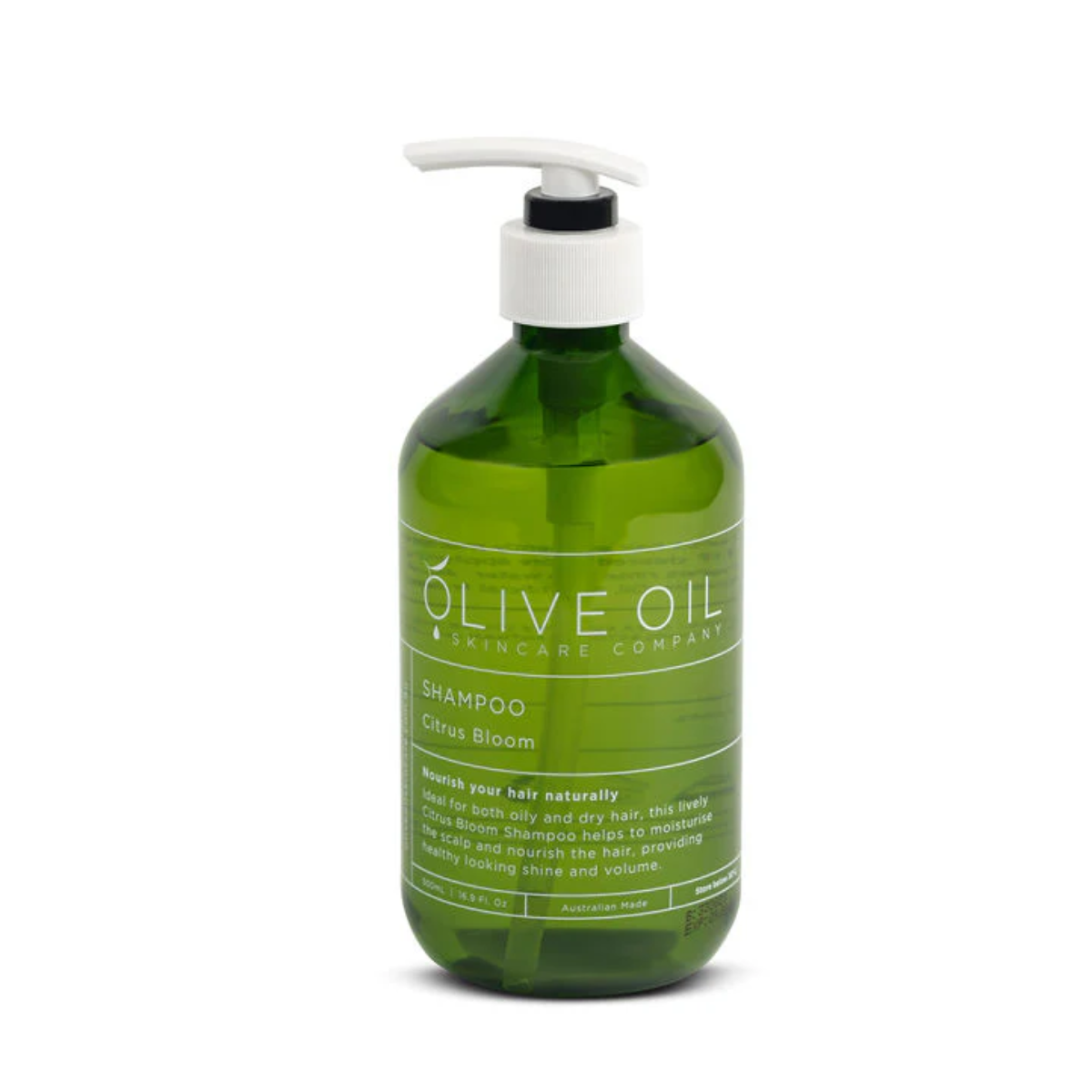 Olive Oil Shampoo, Citrus Bloom (500ml Pump Pack) | Hydrating Hair Care ...
