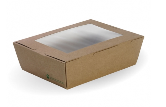 BioPak Lunch Box with Window, Large, 197x140x64mm, 200 carton [BB-WLBL ...