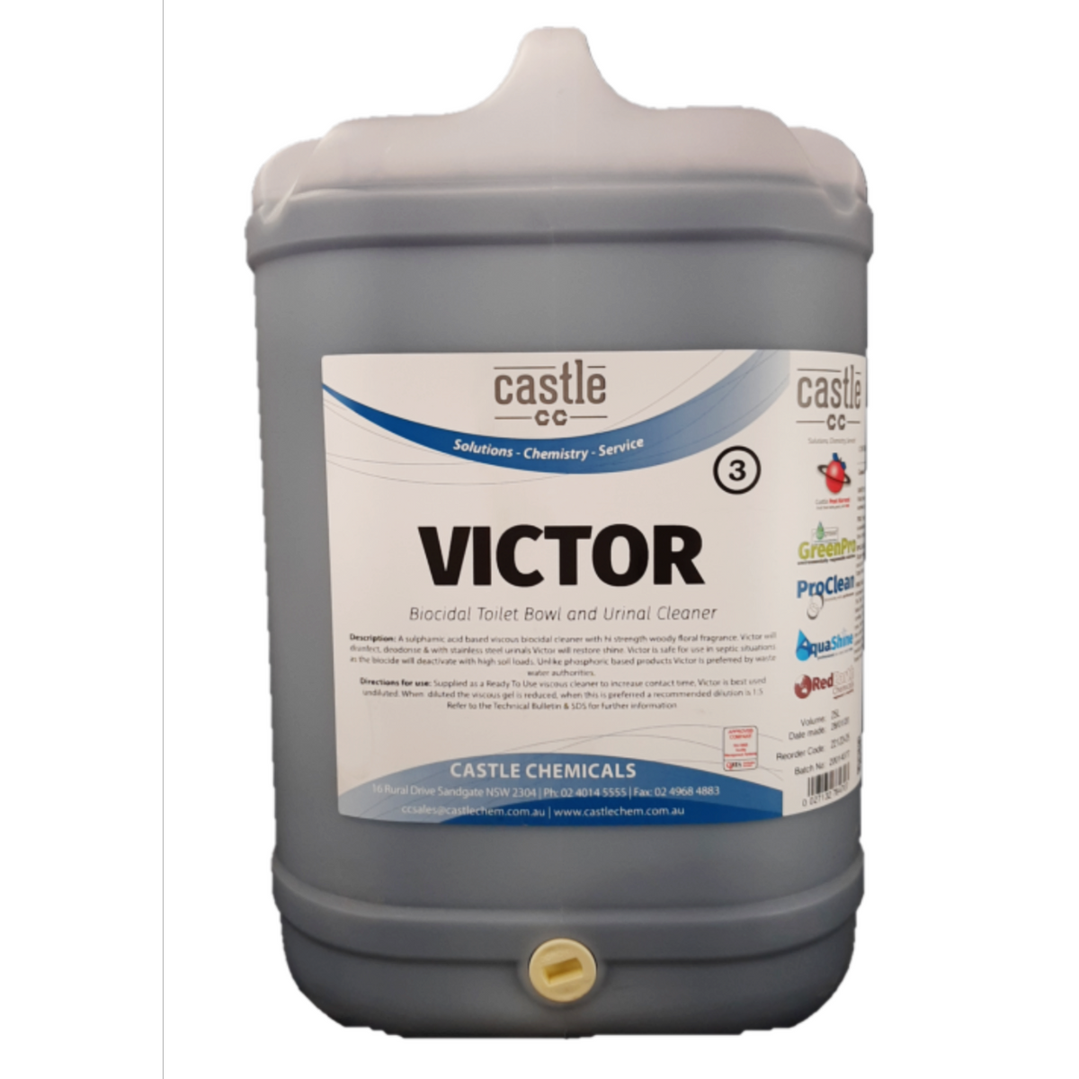 Castle Victor Urinal & Toilet Bowl Cleaner/Disinfectant, 20lt ...