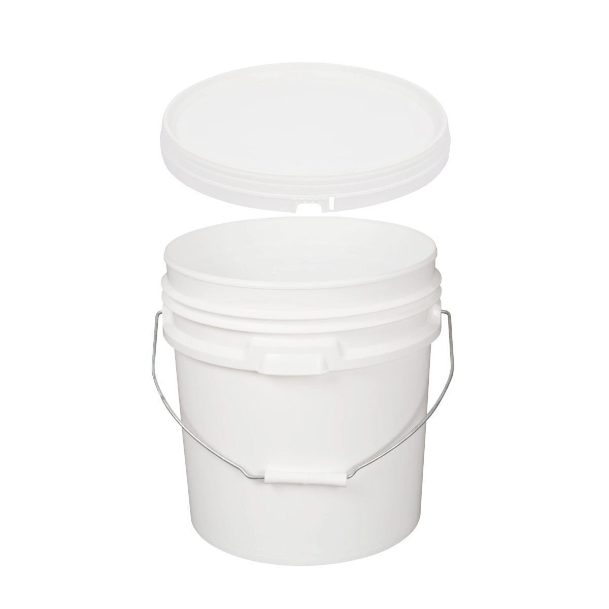 Plastic Pail & Lid, White, 15lt – Fletchers Supplies