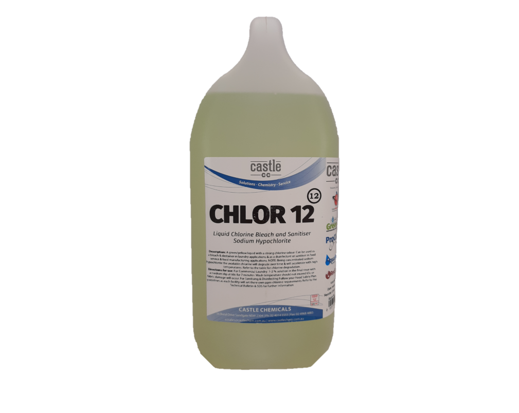 Castle Chlor 12, Liquid Chlorine 12%, 5lt (C8-AL) P-III – Fletchers ...