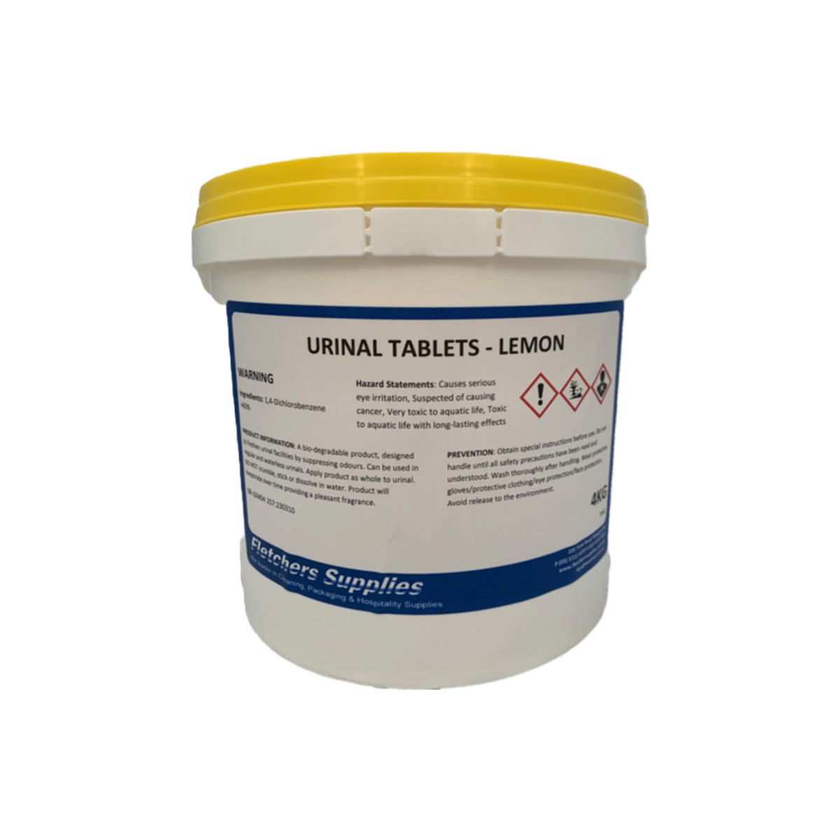 4kg Fletchers Toilet Urinal Tablets - Lemon Scent, Odour Control ...