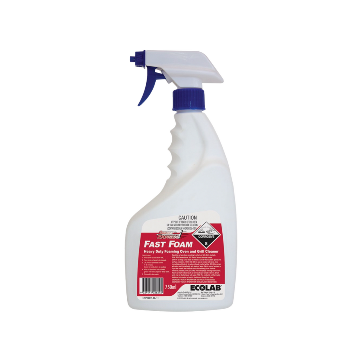 Ecolab Fast Foam Oven & Grill Cleaner - Powerful Grease Removal ...