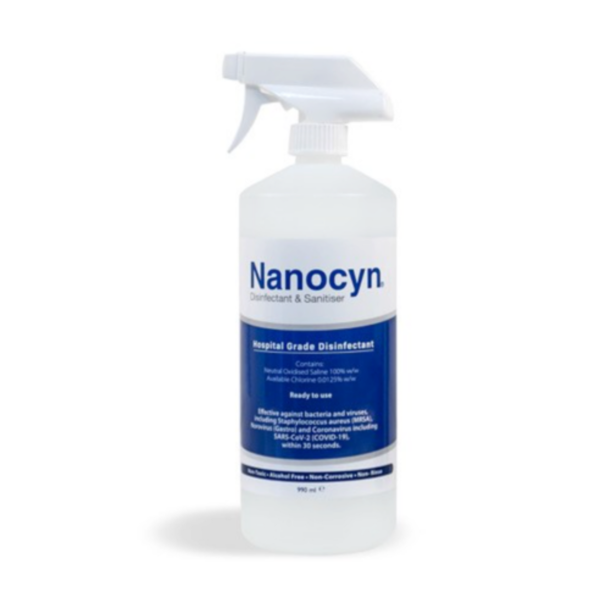 Nanocyn Disinfectant & Sanitiser, 990ml – Fletchers Supplies