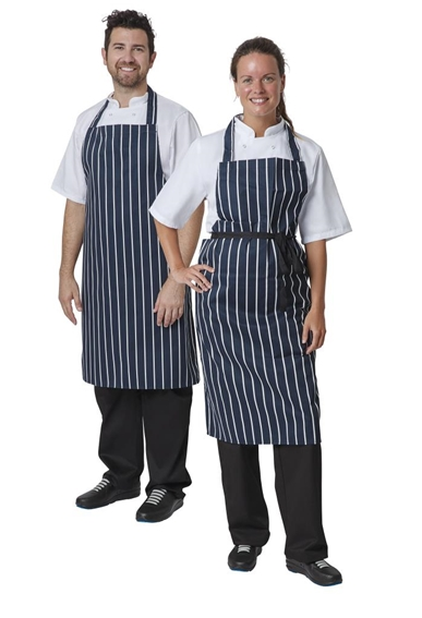 Butchers Apron bib, Blue & White, [A530] – Fletchers Supplies
